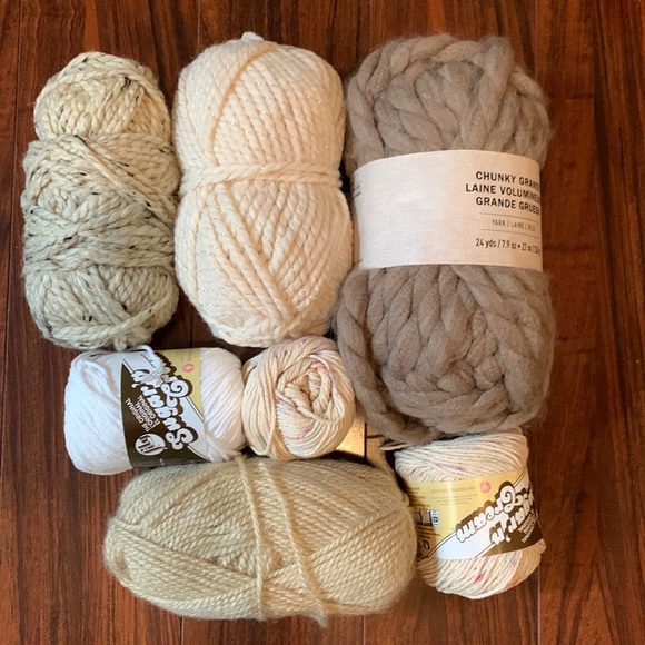Other | Yarn Bundle 7 Neutral Shades Bege Taupe White Cream Gold | Poshmark